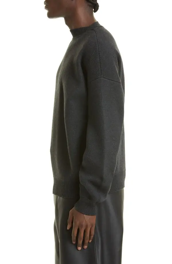 Fear Of God Eternal Merino Wool Sweater In Black Heather - 30% Off